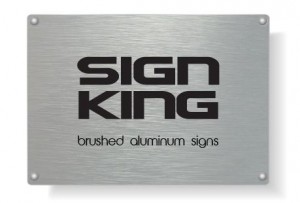 Brushed Aluminum Signs